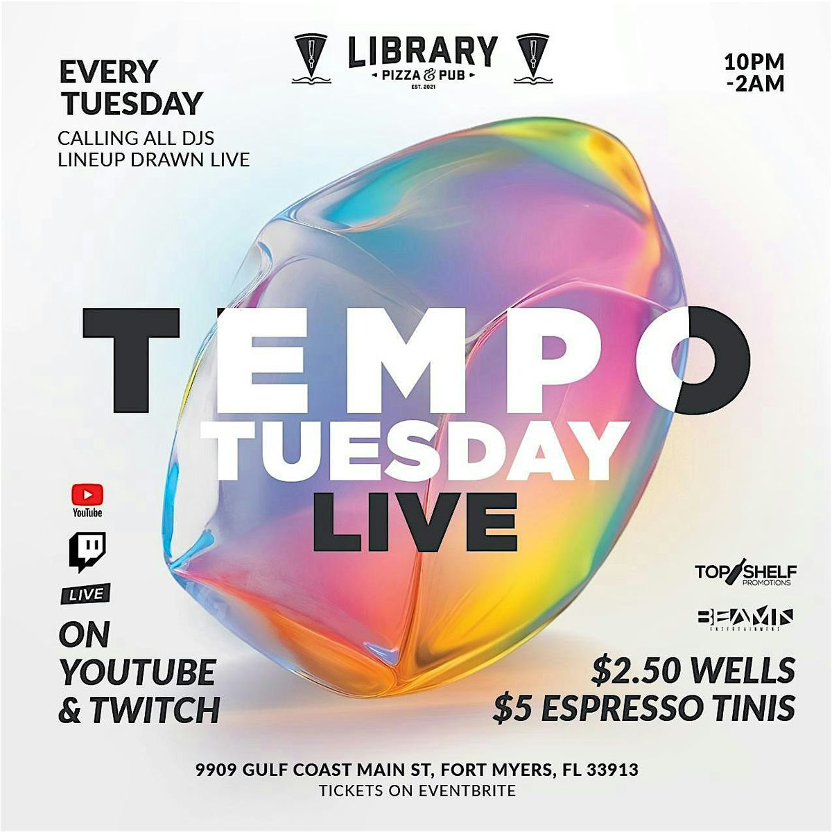 Tempo Tuesday LIVESTREAM @ The Library - Episode 6 at Library Pizza ...