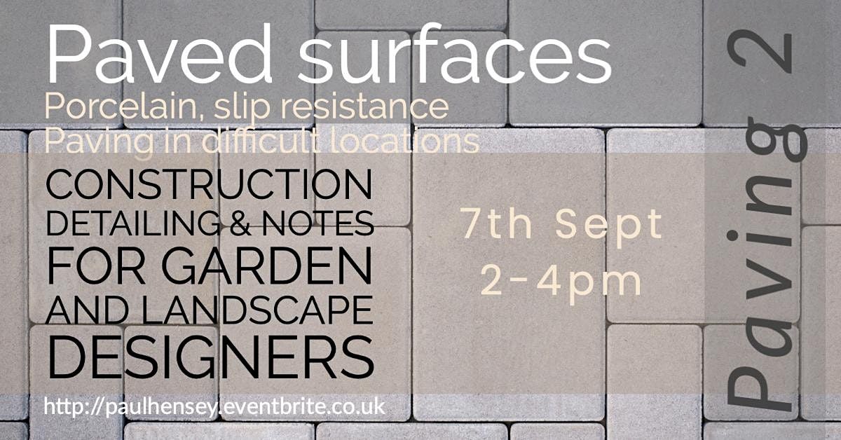 Paved surfaces: construction details for landscape & garden design Part ...