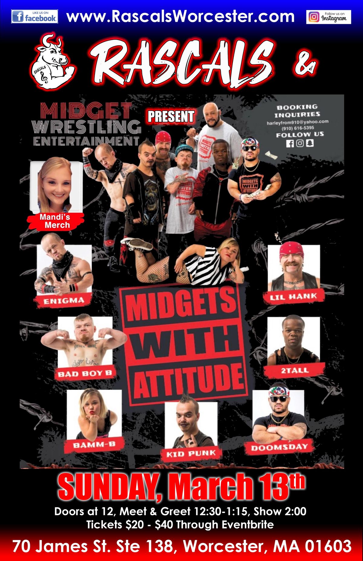 Midgets with Attitude Fall Tour: Wrestling Event @ Rascals (All Ages ...