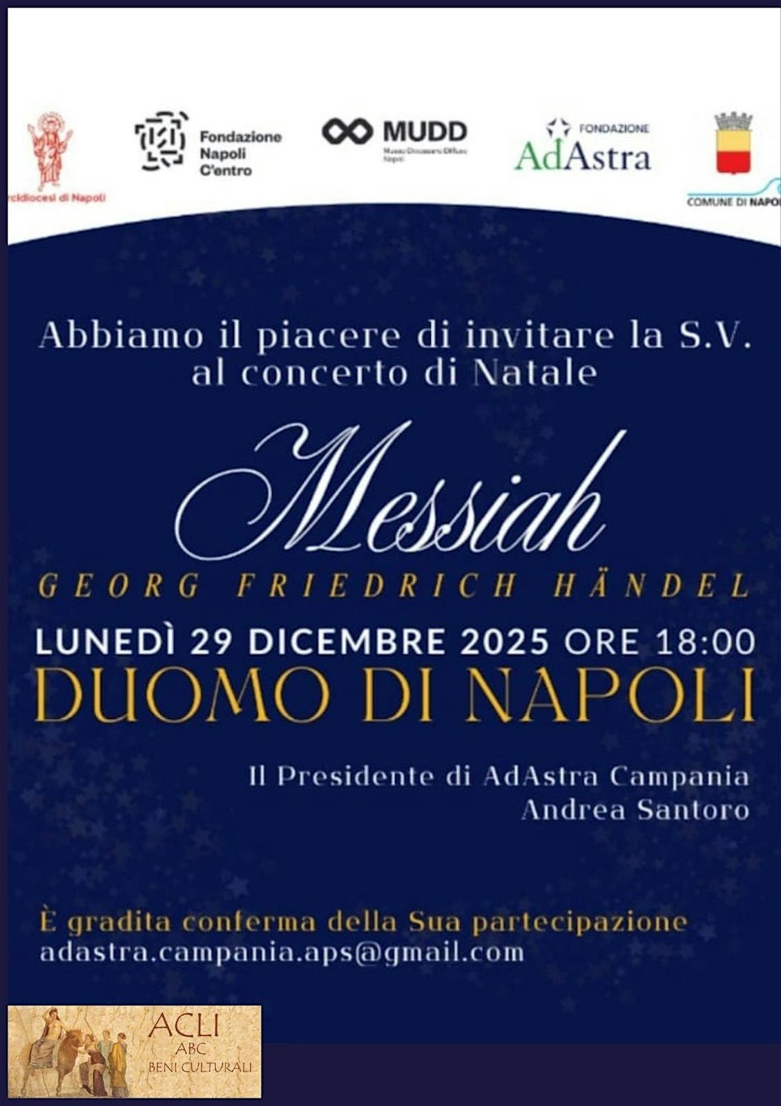 Messiah at Duomo di Santa Maria Assunta, Napoli on 29th December, 2025