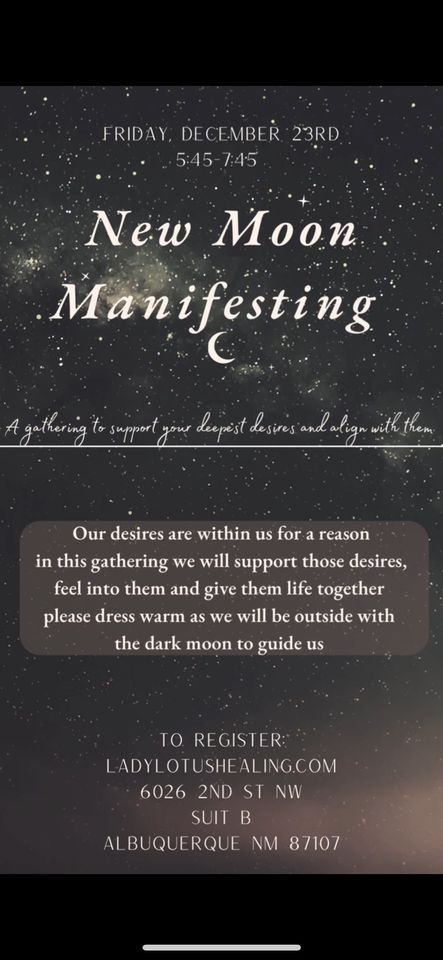 New Moon Manifesting Ceremony at Lady Lotus Healing, Albuquerque on ...