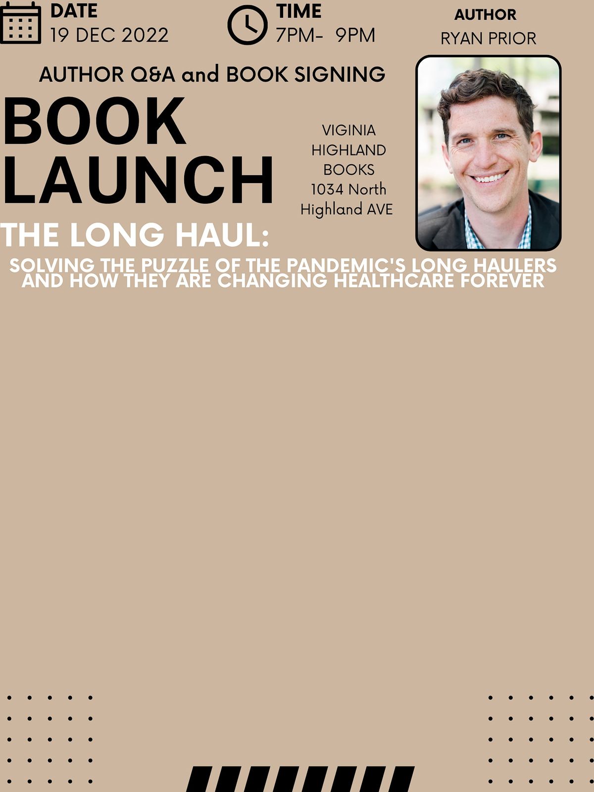 "The Long Haul" Atlanta Book Launch | Virginia Highland Books, Atlanta ...