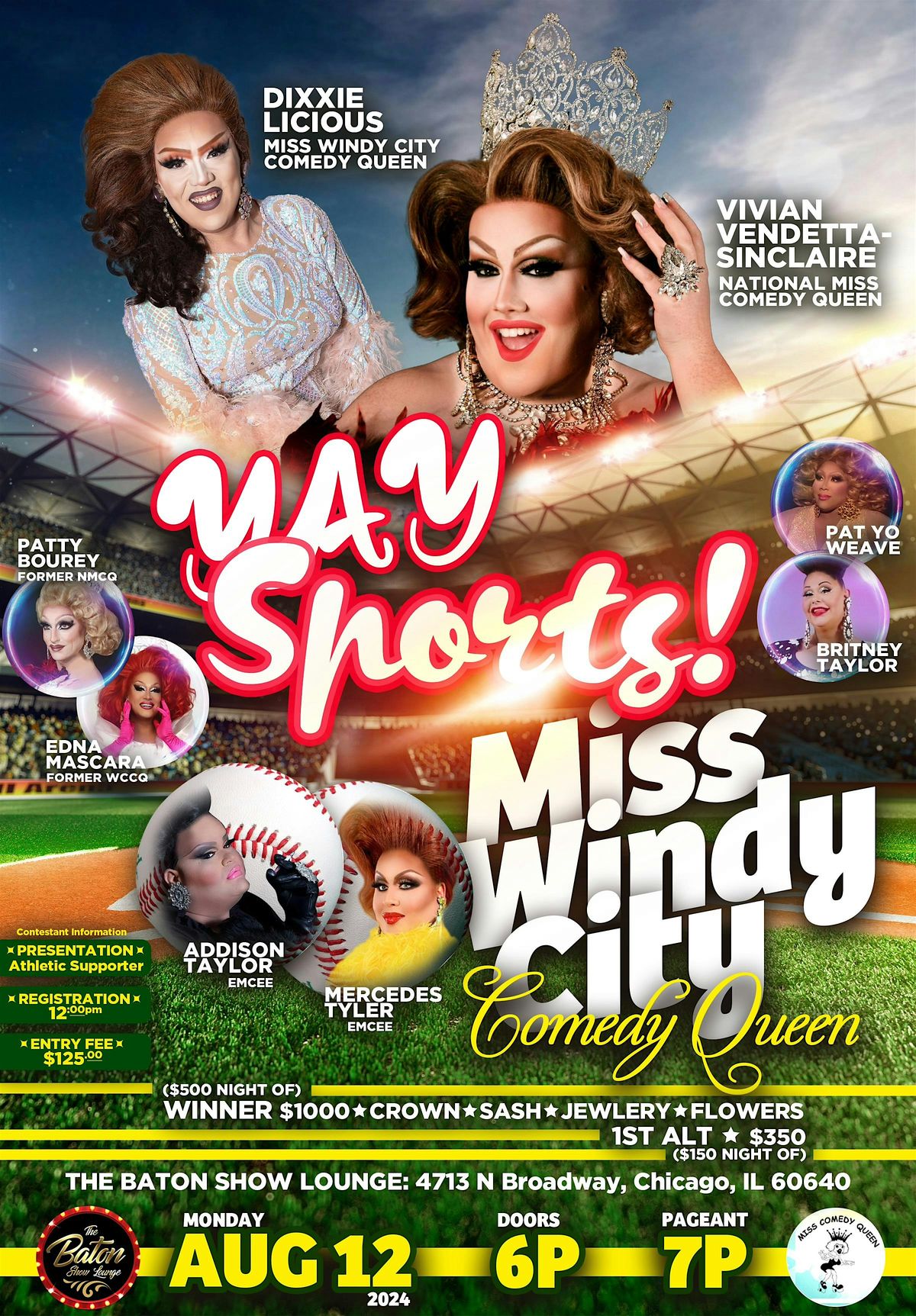 Miss Windy City Comedy Queen Pageant 2024 at The Baton Show Lounge ...