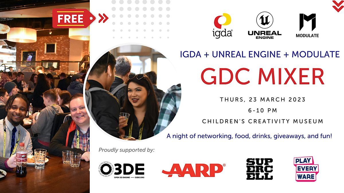 IGDA + Unreal Engine + Modulate Mixer @ GDC 2023 | Children's Creativity Museum, San Francisco ...