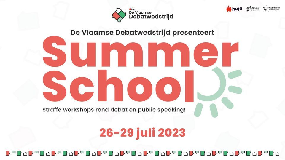 Summer School 2023 - Workshops rond debatteren en public speaking ...