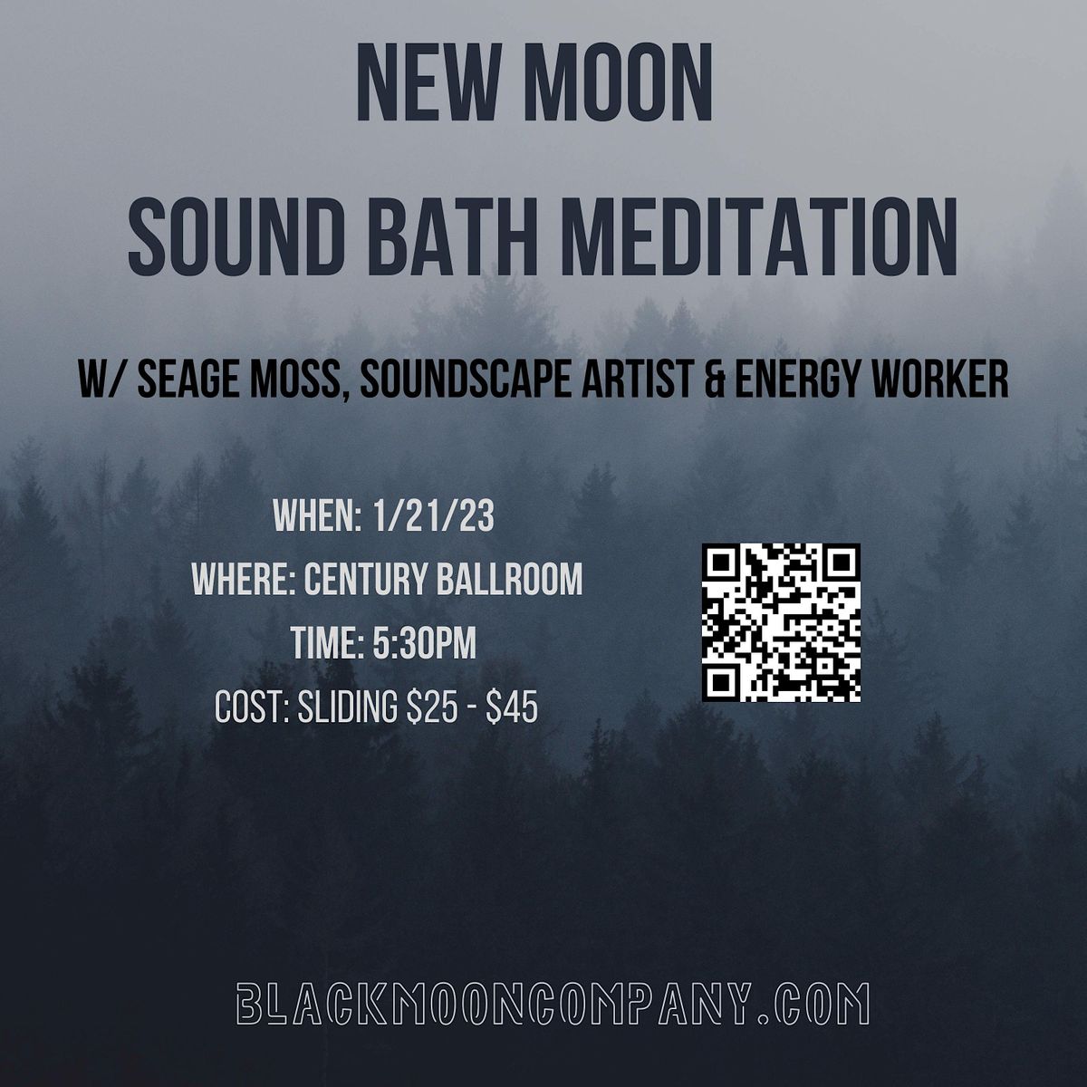 Sound Bath for the New Moon w/ Seage Moss | Century Ballroom, Seattle ...