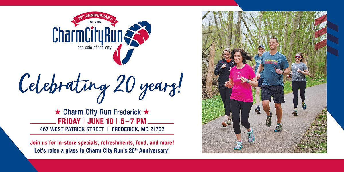 20th Anniversary Celebration at Charm City Run Frederick | Charm City ...