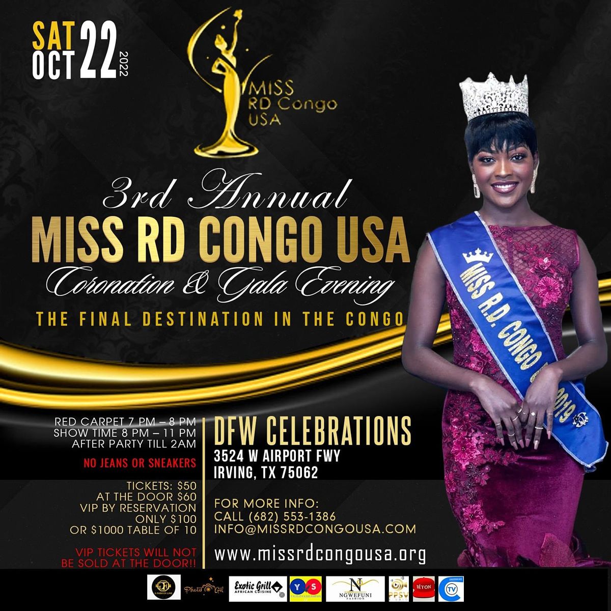 MISS RD CONGO USA 3rd Annual Coronation and Gala Evening at DFW ...