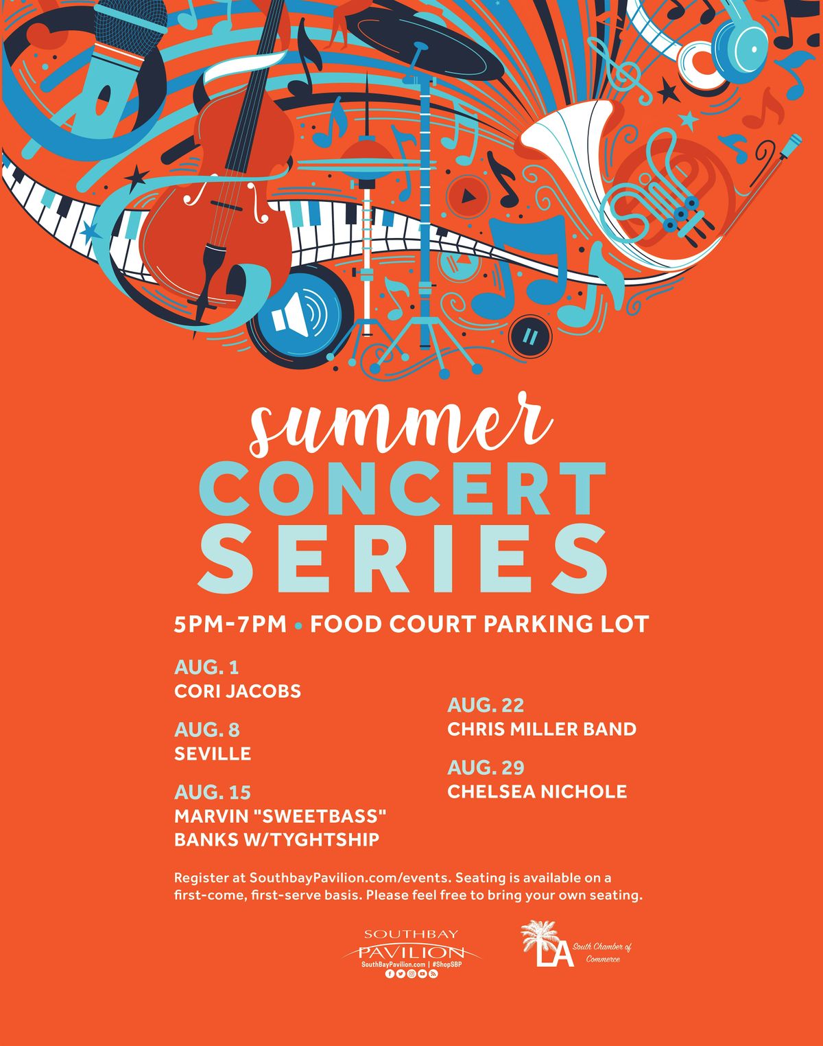 2024 SouthBay Pavilion Summer Concert Series | SouthBay Pavilion, Carson, CA | August 1 to August 29