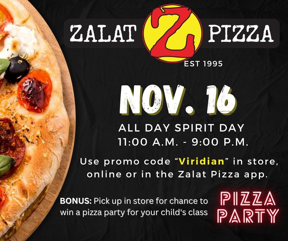 Viridian Viper Spirit Night at Zalat Pizza at Viridian Elementary ...