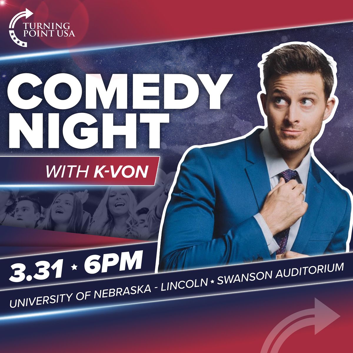 Comedy Night with K-Von | Nebraska Union, Lincoln, NE | March 31, 2023