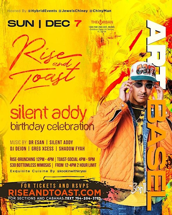 MIAMI ART BASEL SUNDAY DEC 7TH! RISE AND TOAST #1 CARIBBEAN BRUNCH ...