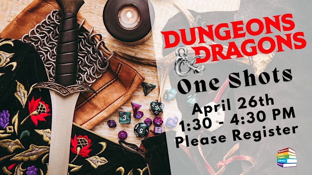 Dungeon and Dragons : One Shots at Matteson Area Public Library ...