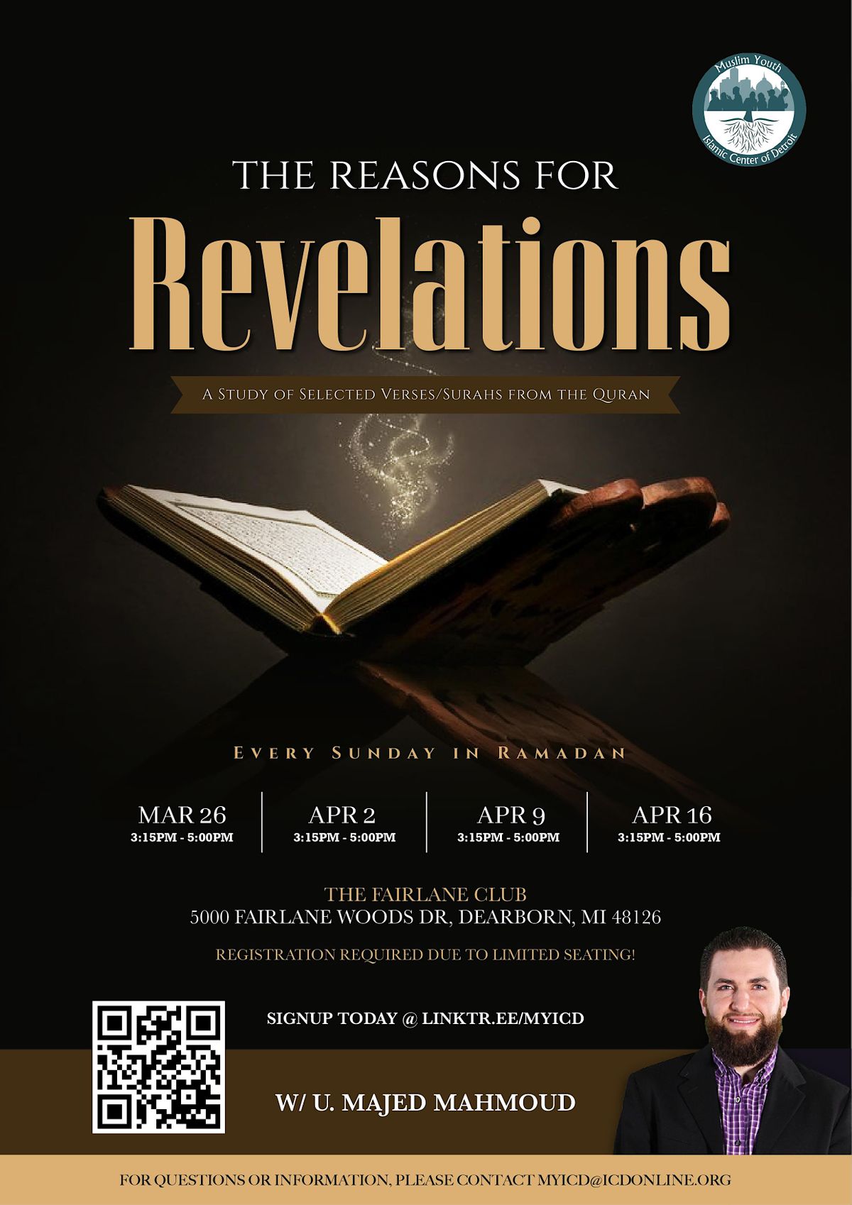 The Reasons for Revelations W/ U. Majed Mahmoud at The Fairlane Club ...