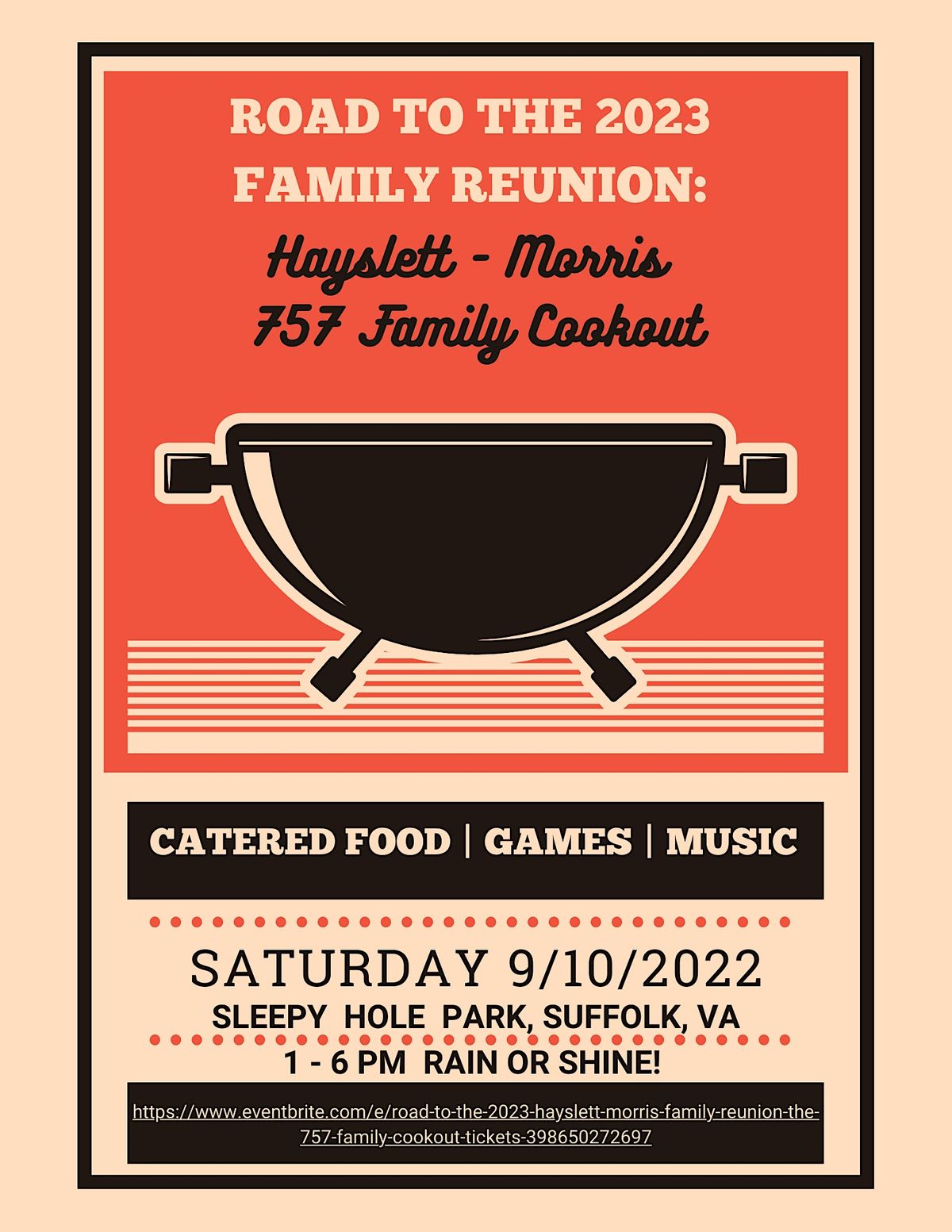 Road to the 2023 Hayslett-Morris Family Reunion: The 757 Family Cookout ...