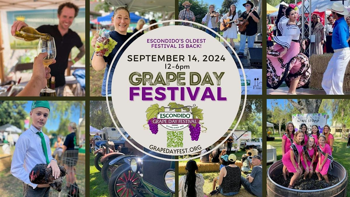 Grape Day Festival 2024 at Grape Day Park, Escondido on 14th September ...
