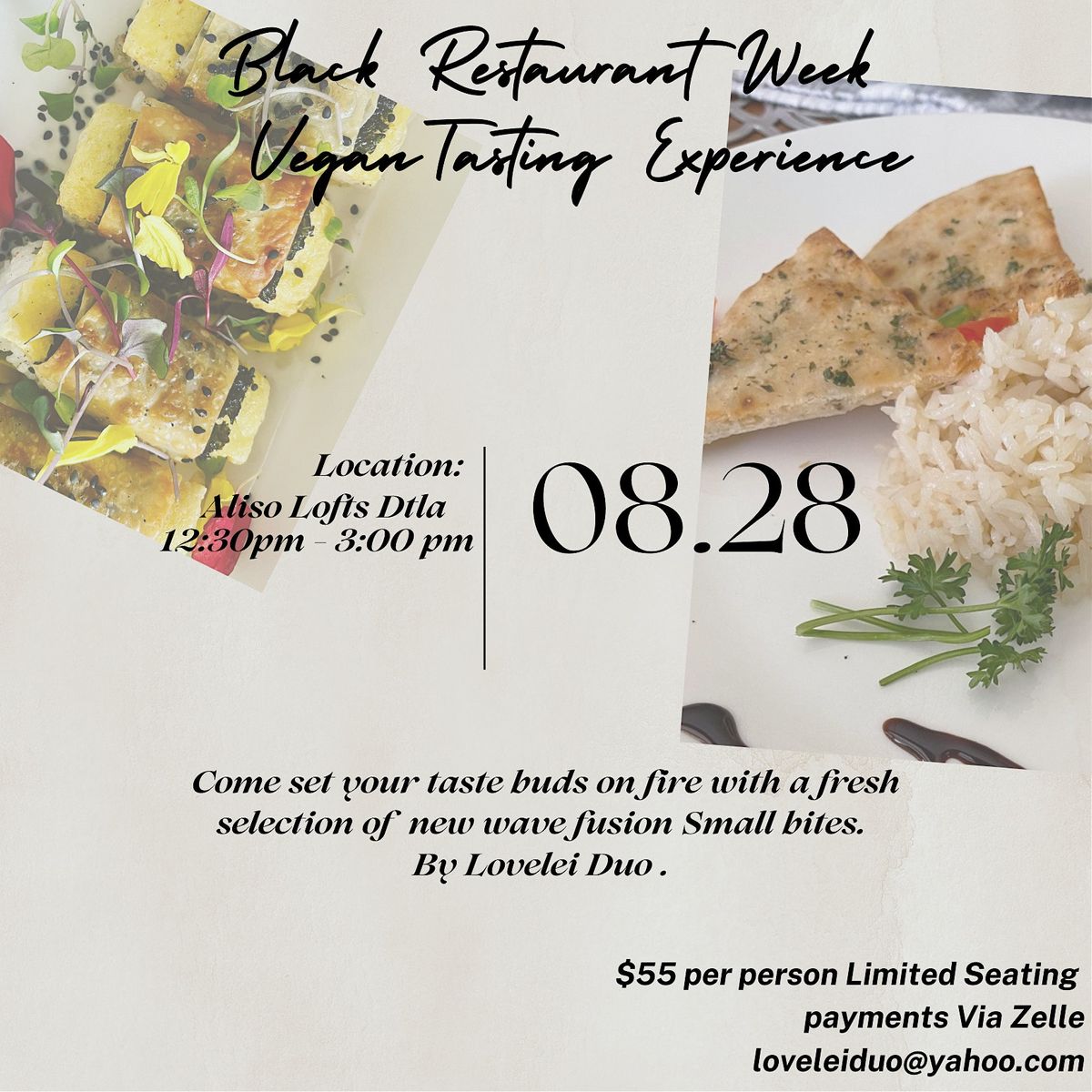 Black restaurant week Tasting Experience PART 2 | Aliso Lofts, Los ...