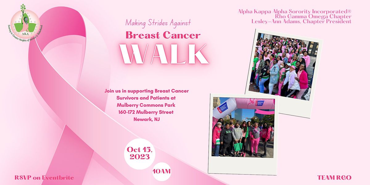 Making Strides Against Breast Cancer Walk | 160-172 Mulberry St, Newark ...