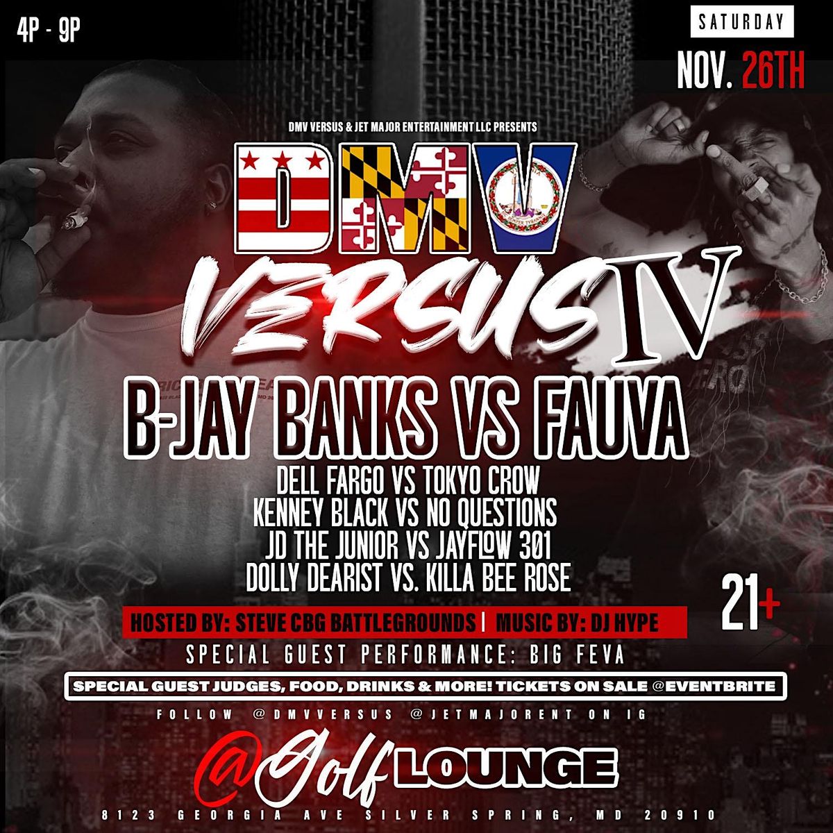 DMV Versus IV @ GOLF: FAUVA Vs B-Jay Banks! Host: Steve CBG ...