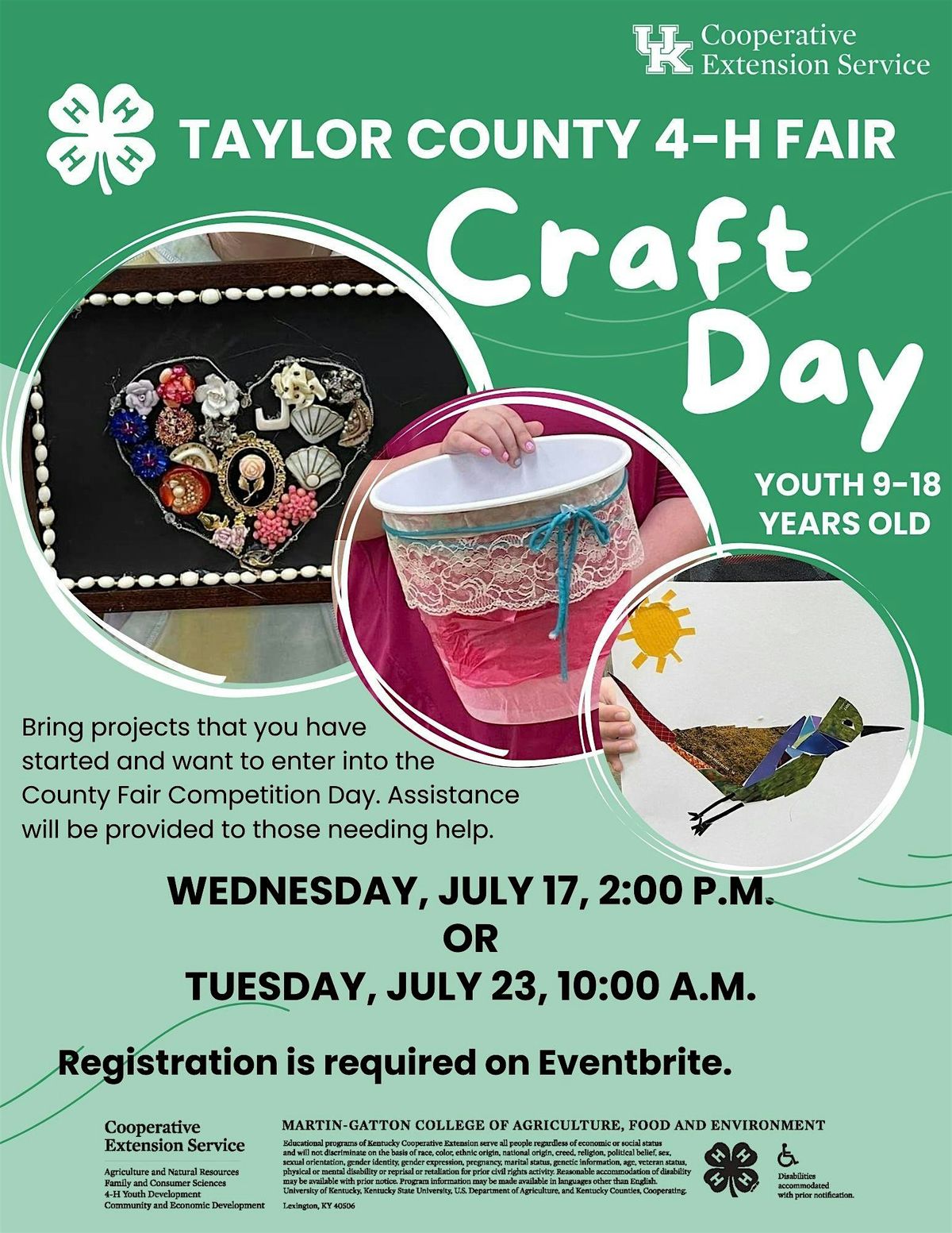 Taylor County 4-H Fair Craft Day | Taylor County Cooperative Extension ...