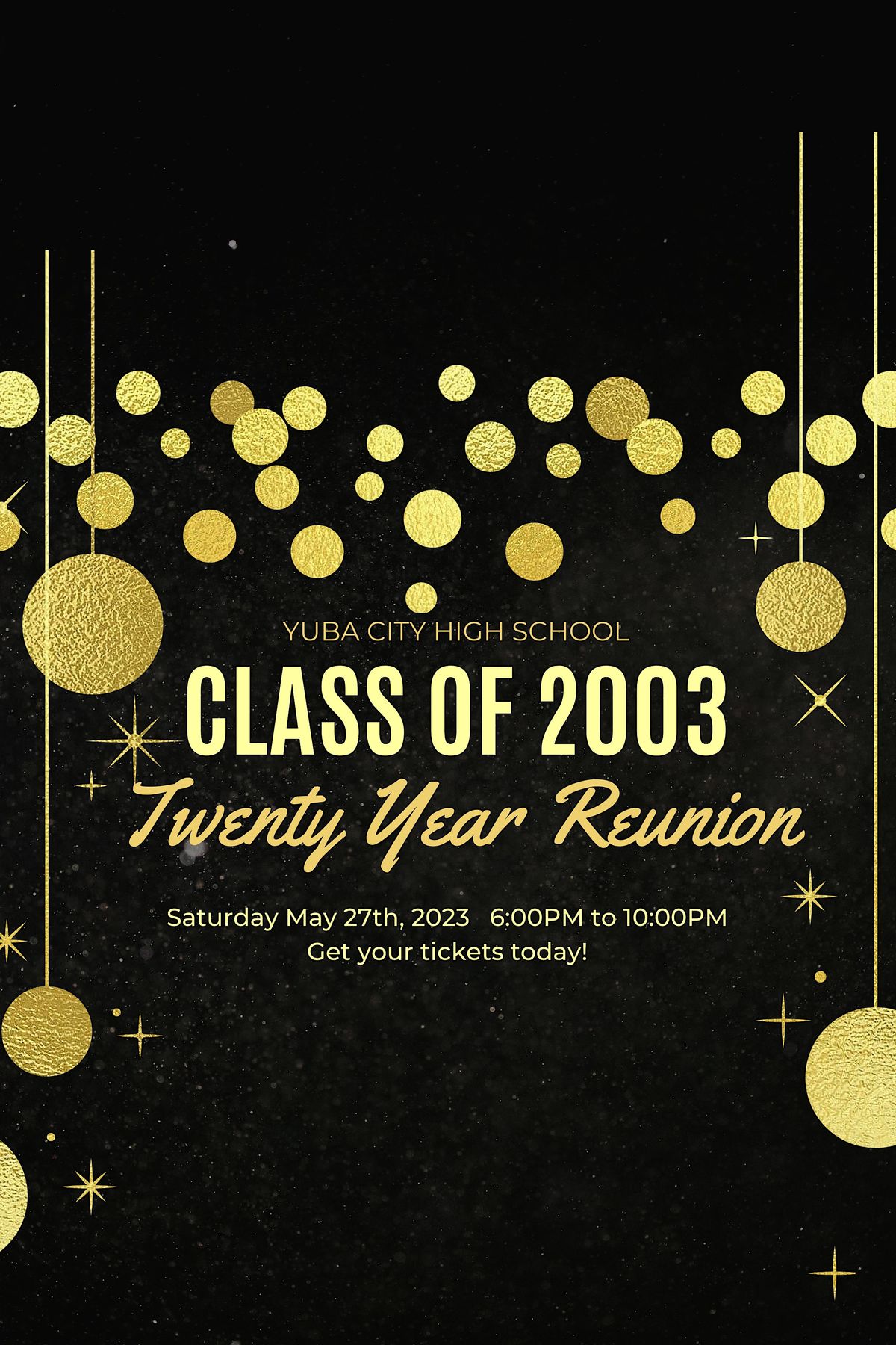 YCHS Class of 2003 Twenty Year Reunion at Ettl Hall, Yuba City on 27th ...
