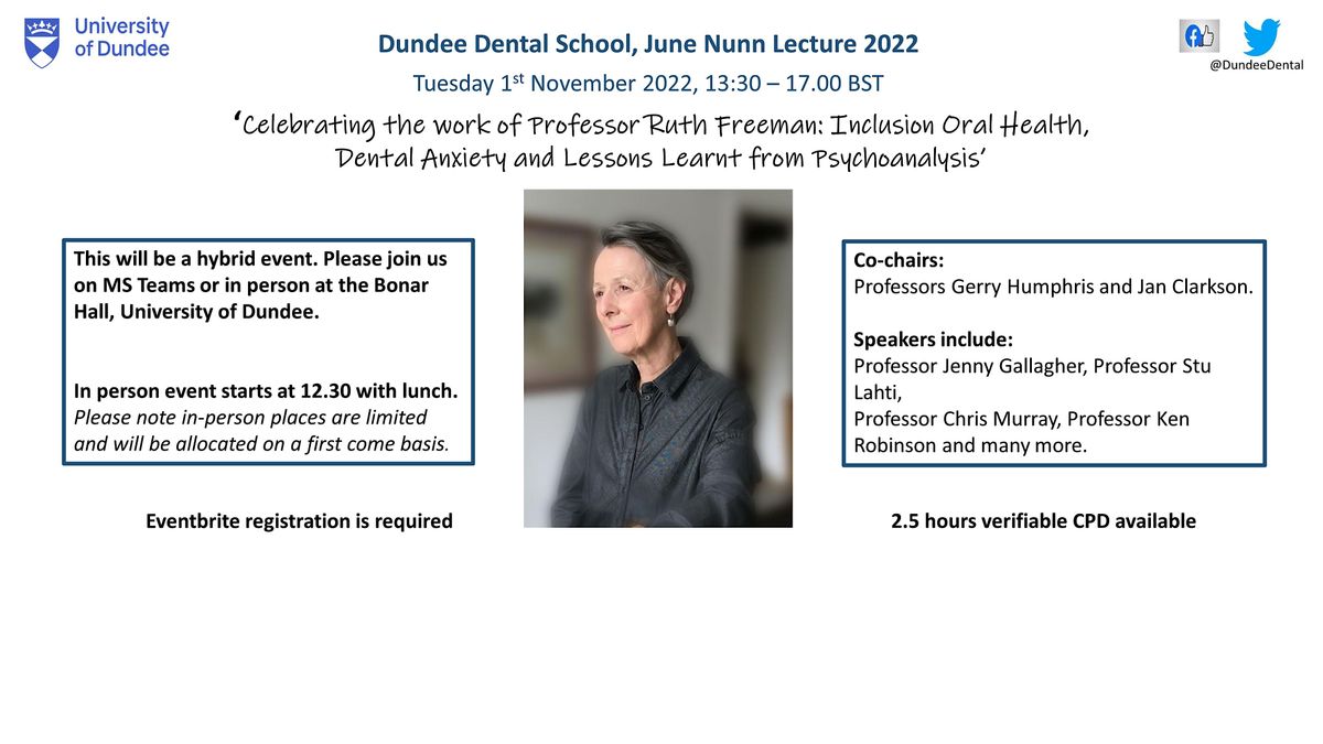 Celebrating the work of Professor Ruth Freeman | Bonar Hall, Dundee, SC ...