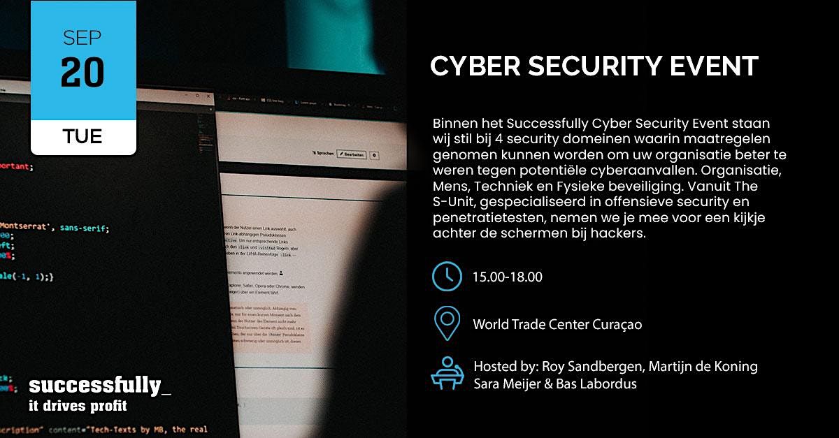 Cyber Security Event at World Trade Center Curaçao, Willemstad on 20th ...