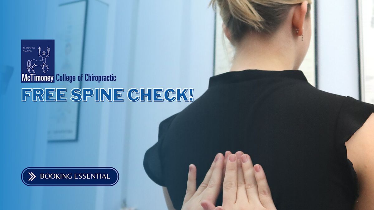 Spinal Health Check, 10th June 2023 at McTimoney College of ...