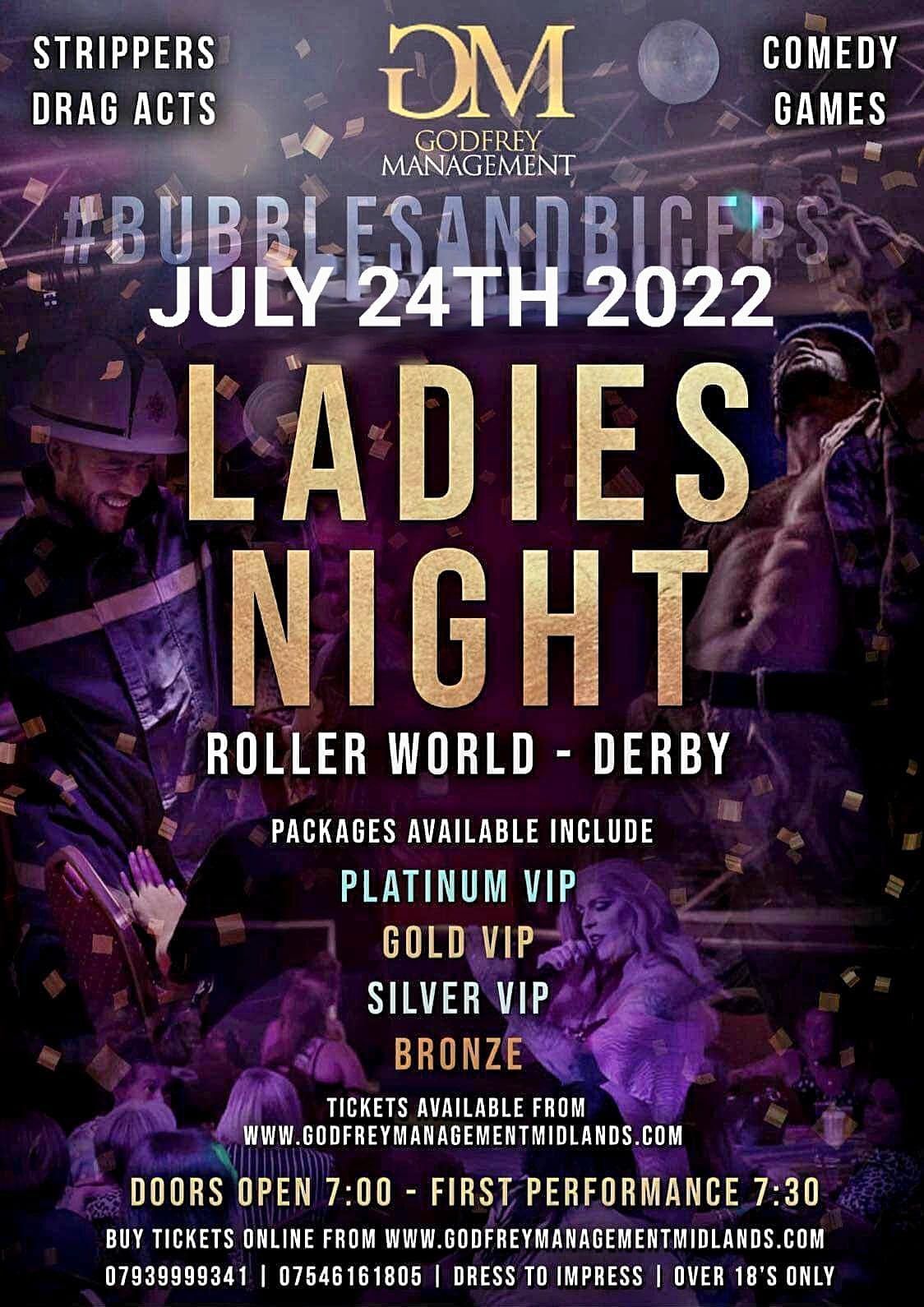 Ladies Night in Derby | July 24th 2022 at Rollerworld, Derby on 24th ...