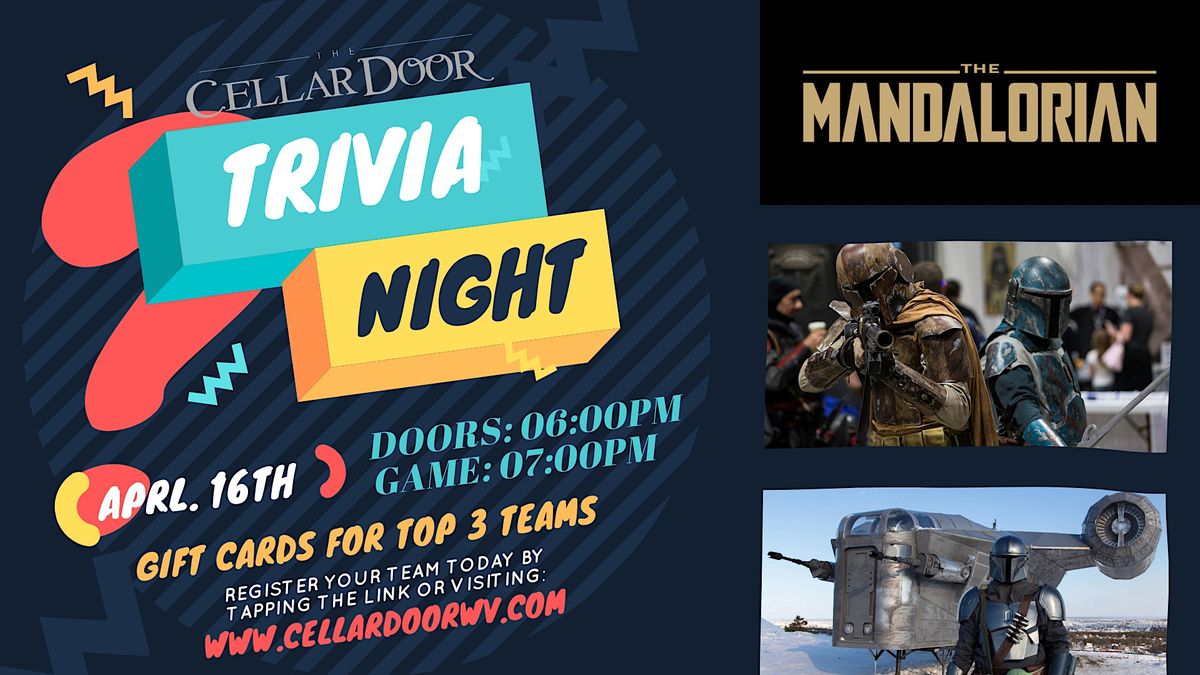 The Mandalorian Trivia at The Cellar Door, Huntington on 16th April, 2023