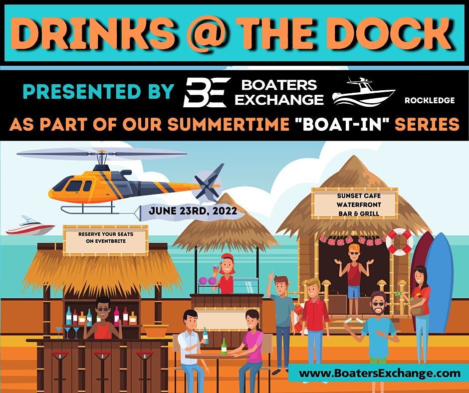 Boaters Exchange Drinks at the Dock at Sunset Cafe' Waterfront Bar ...
