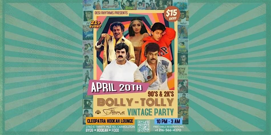 90s & 2Ks BOLLY-TOLLY VINTAGE PARTY with @DJ DIMPLE at Cleopatra Hookah ...