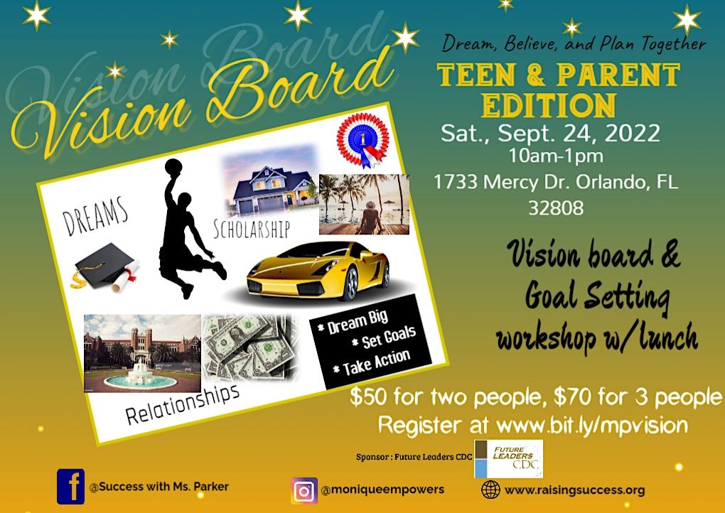 Vision board and Goal setting workshop for teens and parents | The Word ...