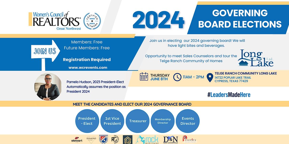 2024 Governing Board Elections at Long Lake Ltd. - Telge Ranch, Cypress ...