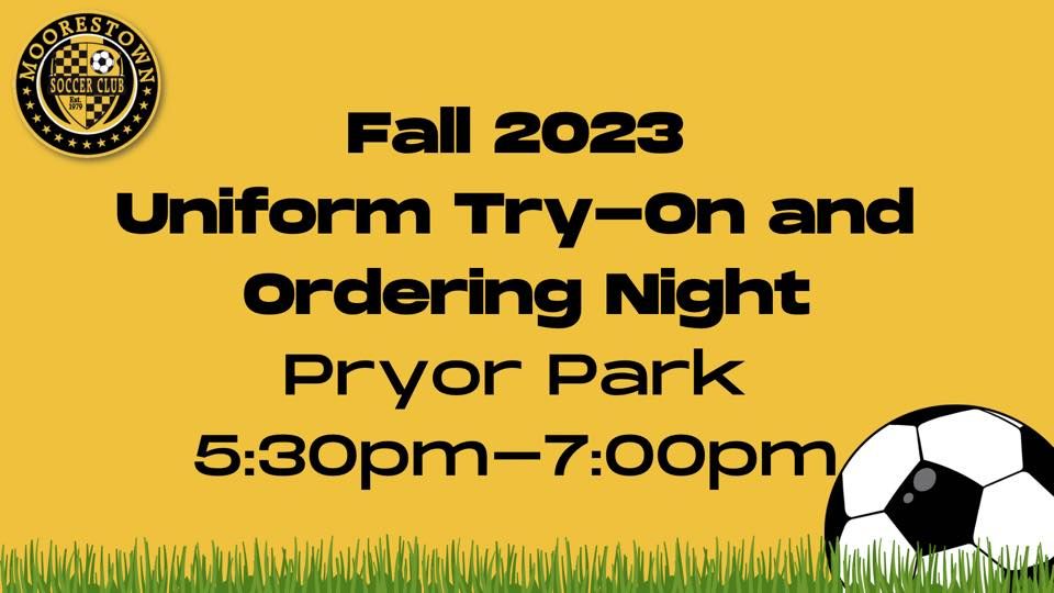 MSC Uniform Try-on and Order at John Pryor Park, Moorestown on 14th ...