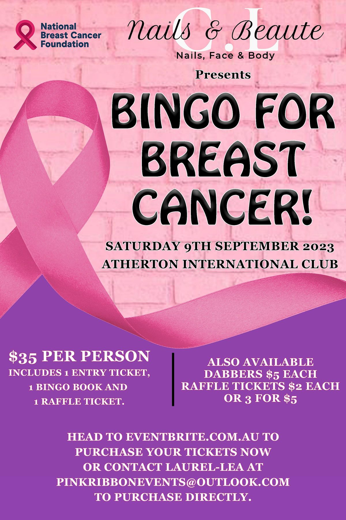 Bingo For Breast Cancer 2023 | Atherton International Club | September ...