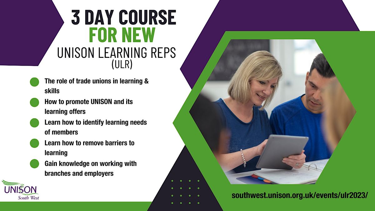 UNISON Learning Reps Training 2023 SW at UNISON Tangier Central Taunton ...