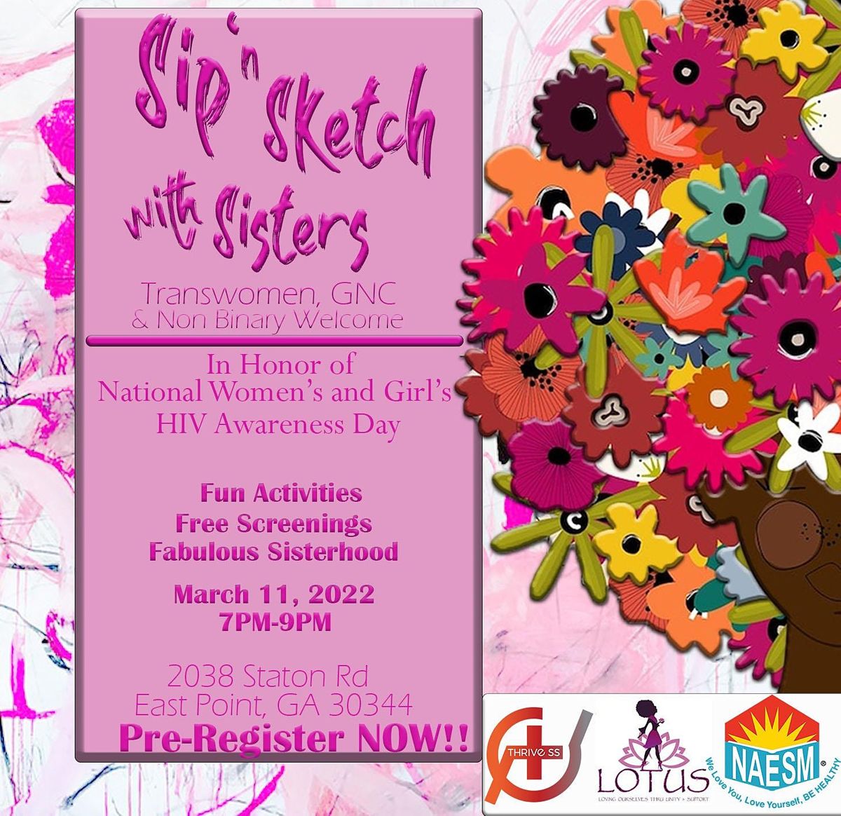 Ladies Night: Sip n Paint Edition | Thrive Ss Inc, Atlanta, GA | March ...