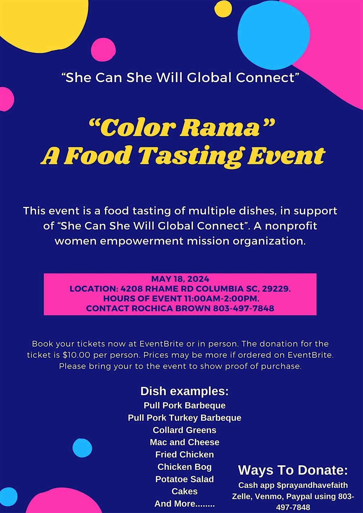 "She Can She Will Global Connect" Color Rama at Restoration Life ...