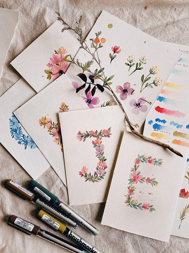 Floral Letters with Karin Marker by Jadore Studio | Cityluxe WorkRoom ...