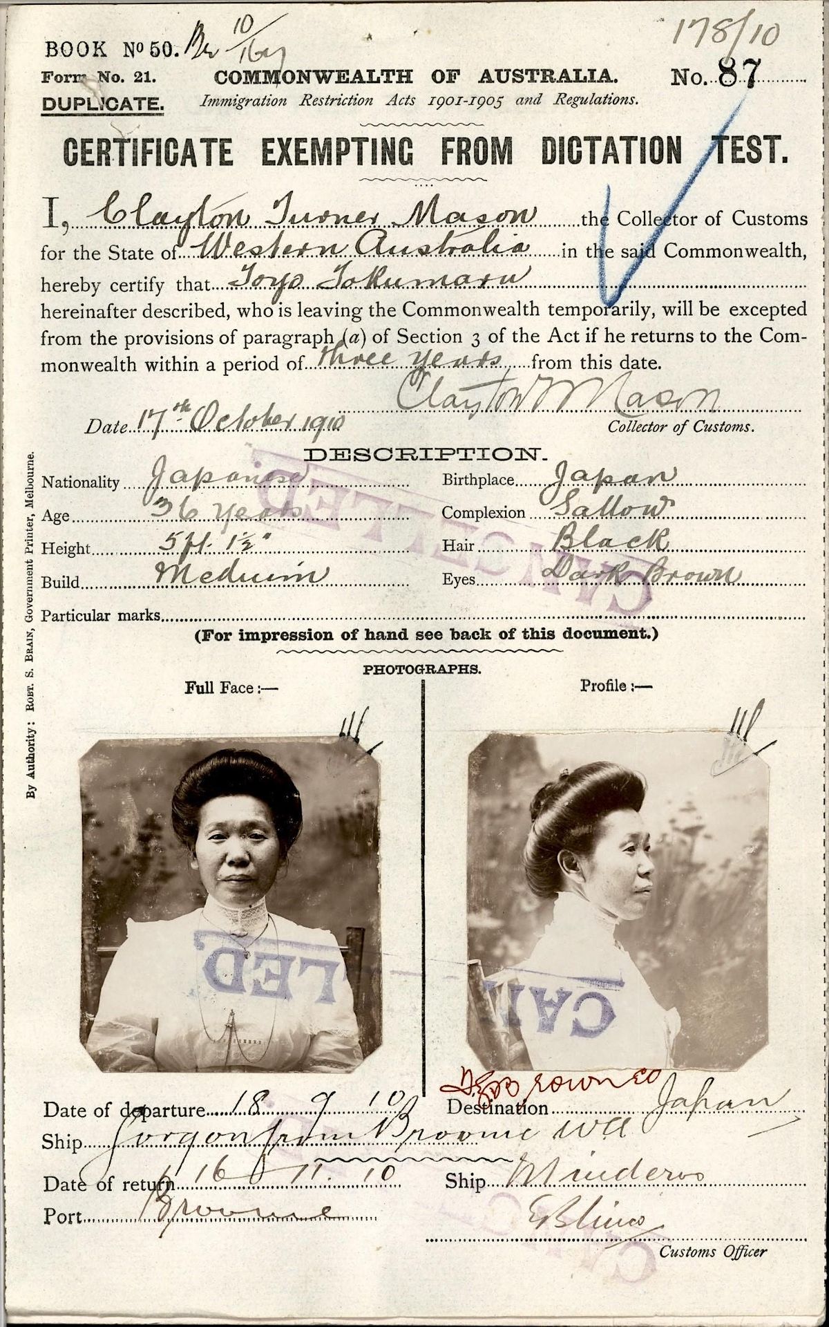 Pioneers and Pearlers: Japanese migrants in Western Australia at National Archives of Australia ...