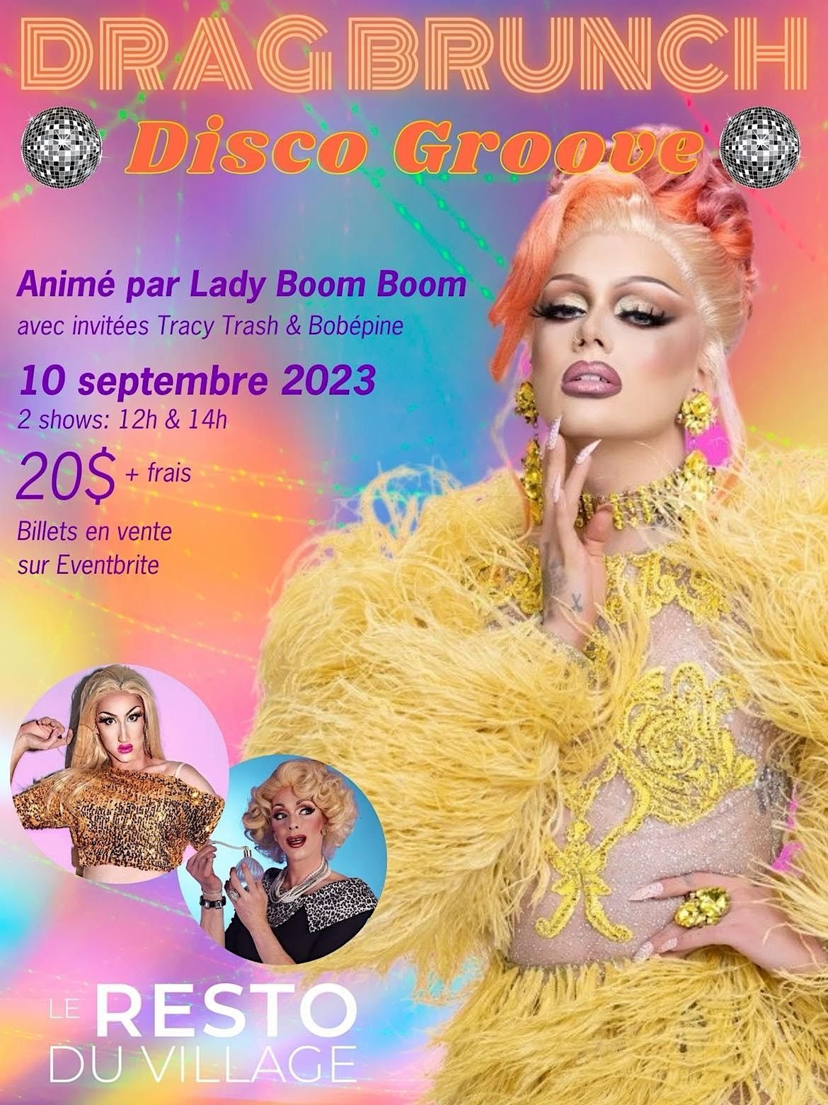 Drag Brunch 10 Septembre Disco Groove | Resto du Village, Montréal, QC ...