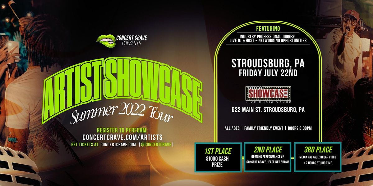 Concert Crave Artist Showcase! “Summer 2022 Tour” - STROUDSBURG, PA ...