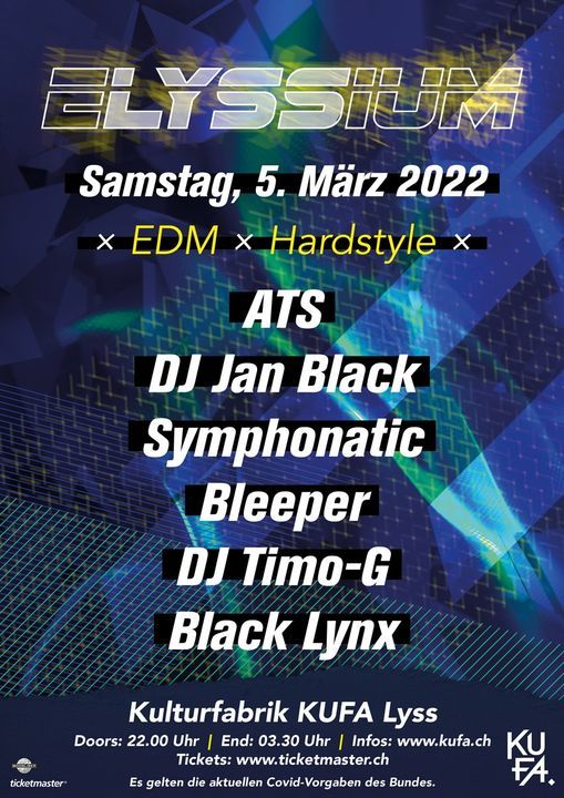 ELYSSium | Kulturfabrik KUFA Lyss | March 5 to March 6