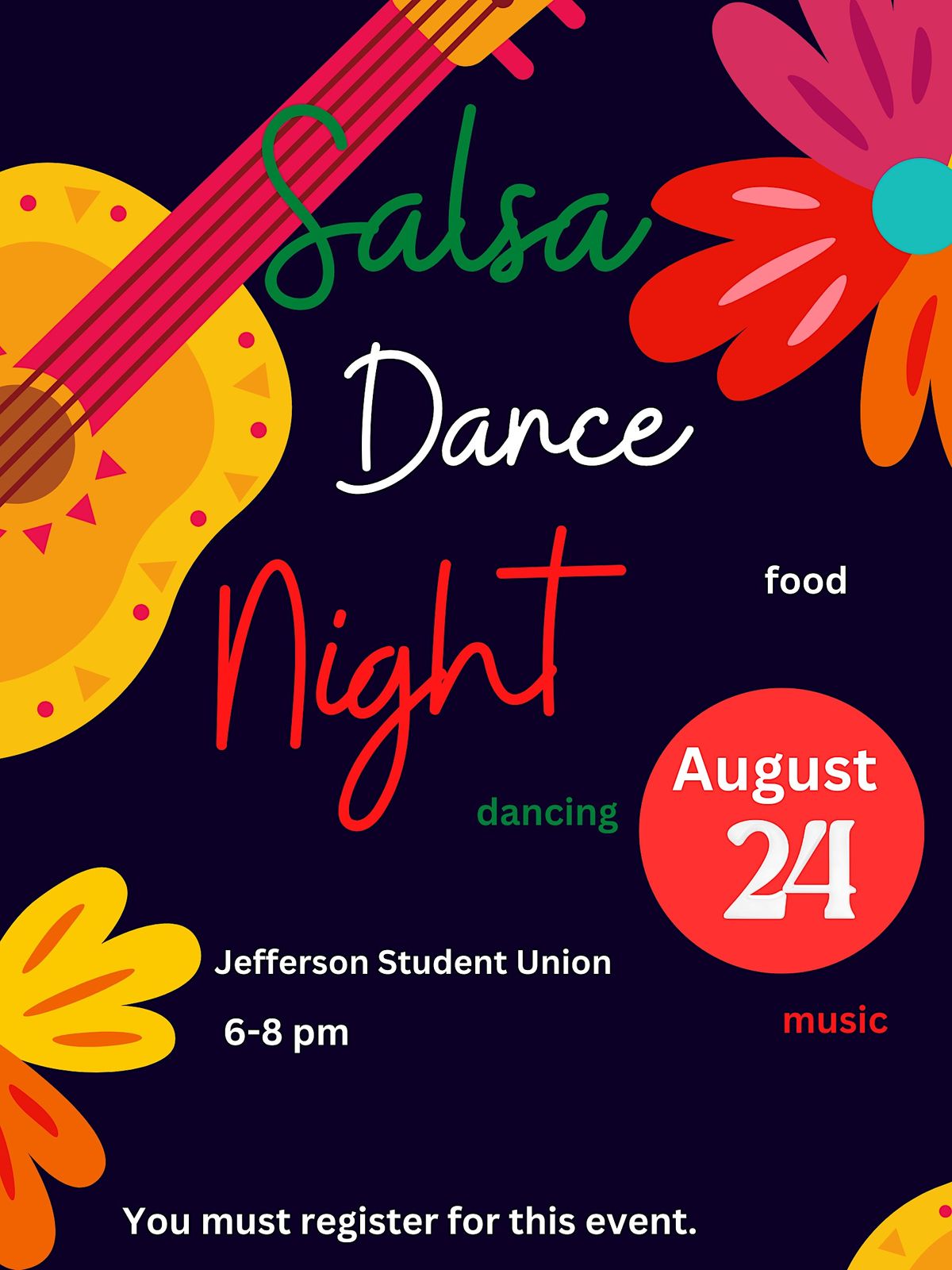 Salsa Dance Night | Jefferson Union, Vincennes, IN | August 24, 2023
