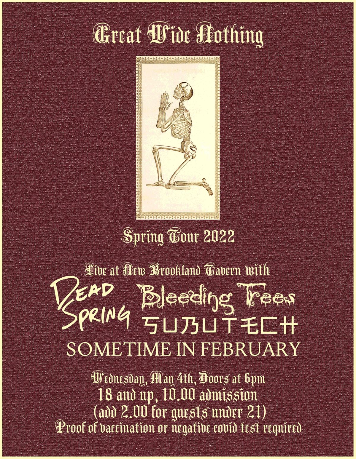 Dead Spring, Great Wide Nothing, SubuTech, Bleeding Trees | New ...