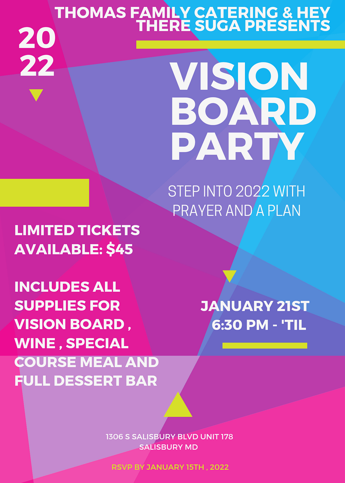 2022 Vision Board Party | 1306 S Salisbury Blvd | January 21, 2022