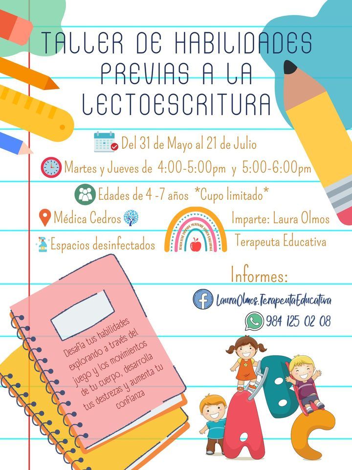 Taller de habilidades Previas a la Lectoescritura | Médica Cedros ...