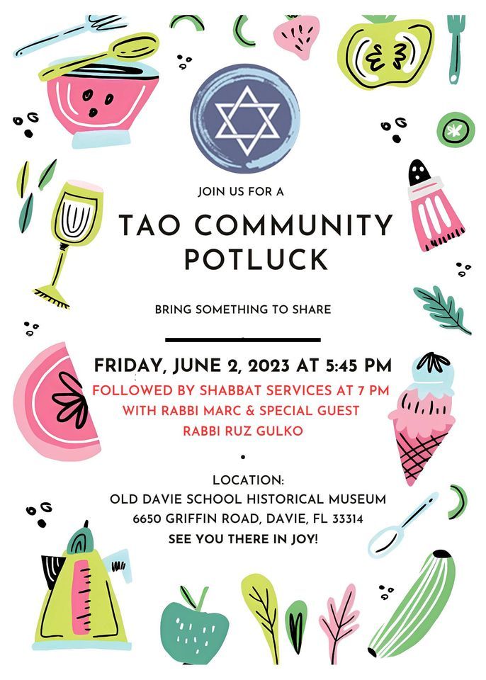 TAO Community Potluck in Davie | Old Davie School Historical Museum ...