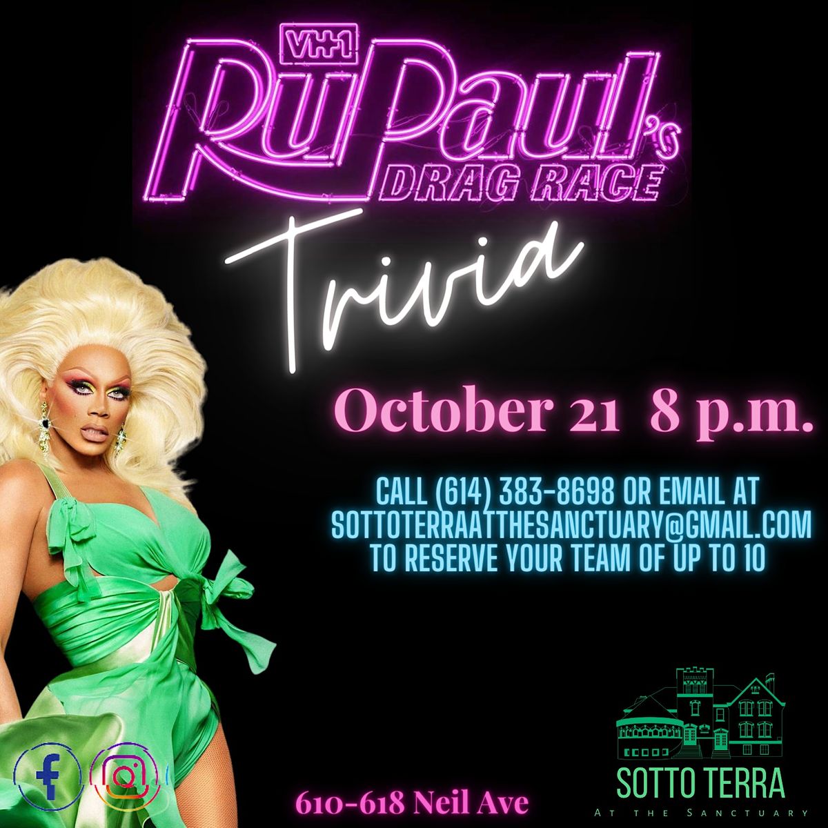 RuPauls Drag Race Trivia 8:00 p.m. at Sotto Terra at The Sanctuary ...